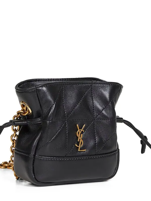 Saint Laurent Black Lambskin Jamie Chain Belt Bag
