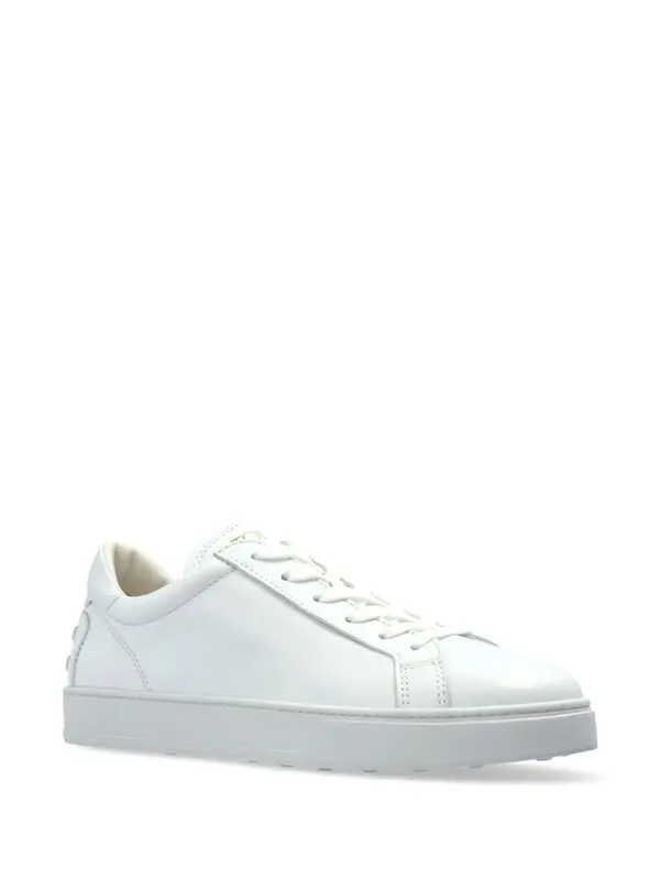 TOD'S Lace-up Leather Sneakers With Chunky Rubber Sole - Multicolor