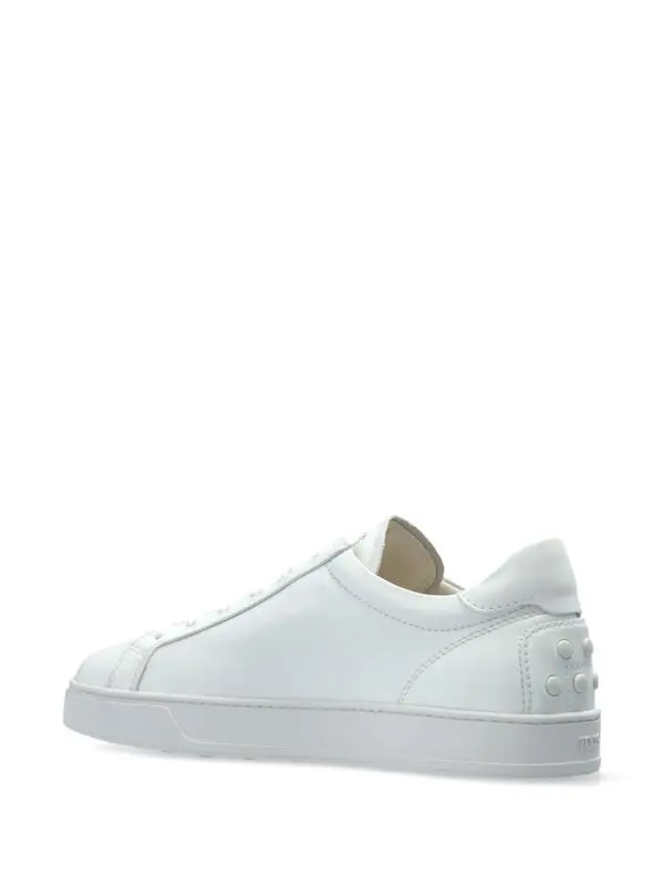 TOD'S Lace-up Leather Sneakers With Chunky Rubber Sole - Multicolor