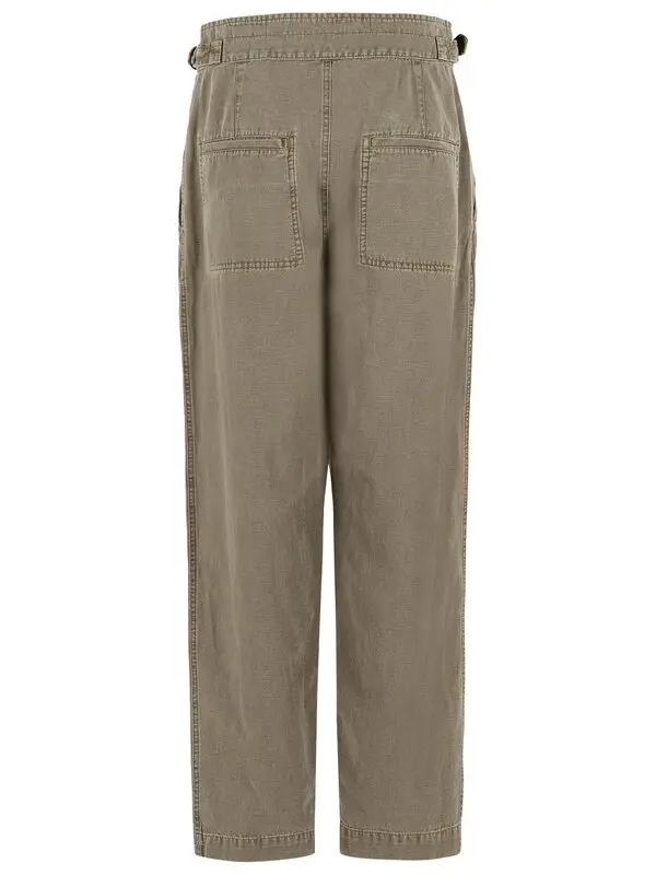 Isabel Marant Cotton And Linen Blend Pants - Brown