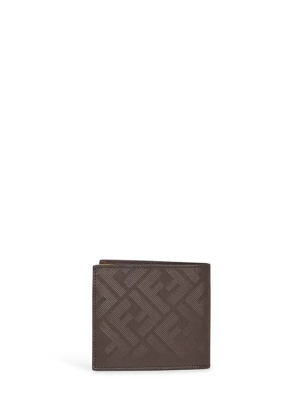 Fendi Brown Leather Shadow Wallet