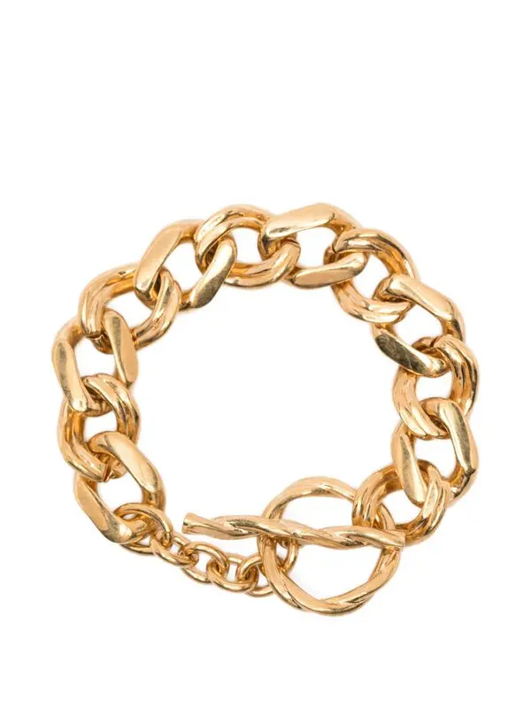 Saint Laurent Gold-tone Chain Link Bracelet - Multicolor