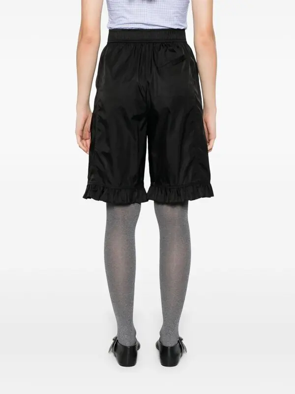 GANNI Cargo Shorts With Ruffle Hem