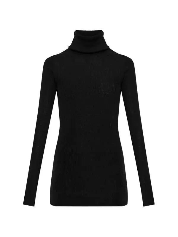 Rick Owens Wool Ribbed Turtleneck Sweater