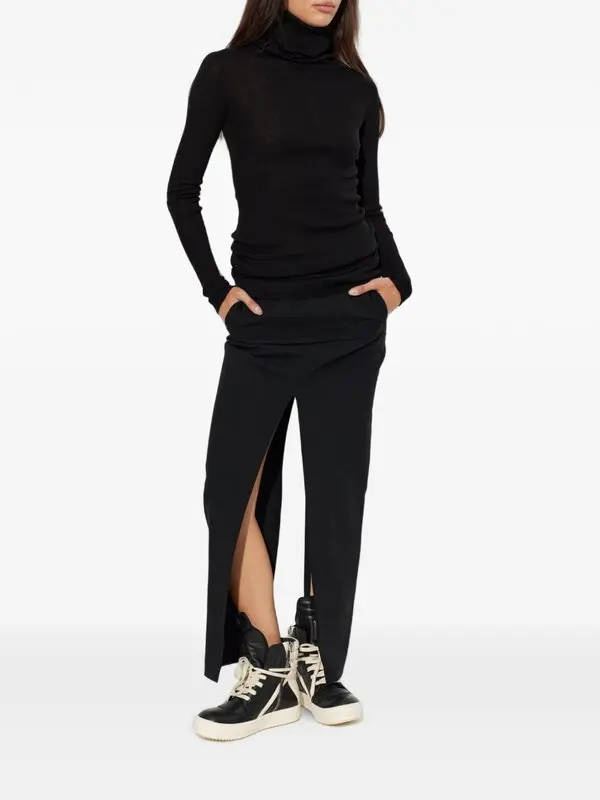 Rick Owens Wool Ribbed Turtleneck Sweater