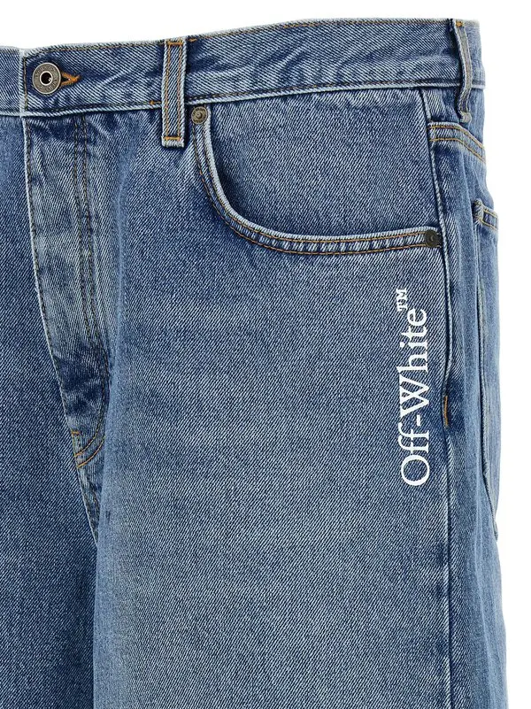 Off-White Half Arrow" Bermuda Shorts - Blue