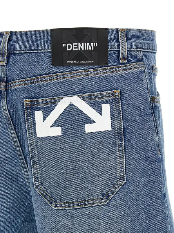 Off-White Half Arrow" Bermuda Shorts - Blue