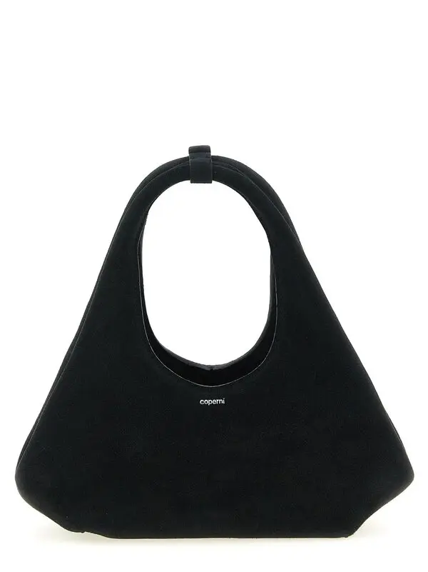 Coperni Folded Mini Suede Handbag - Black
