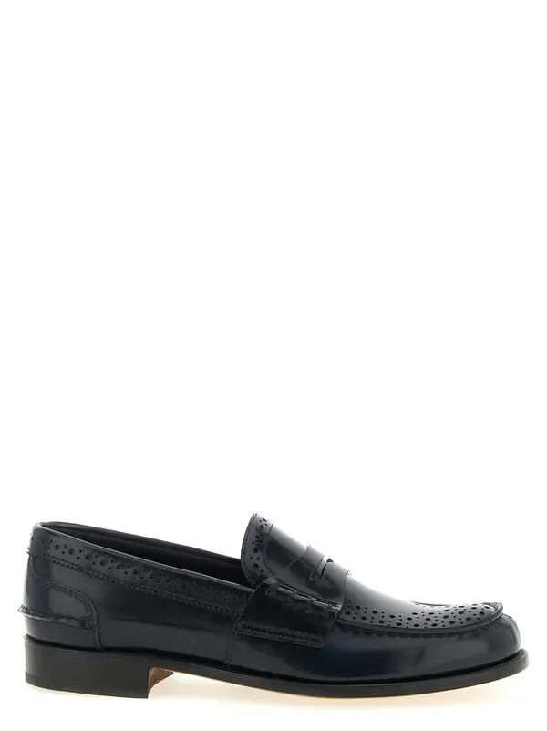 Church's Robin Leather Loafers With Brogue Detailing - Blue