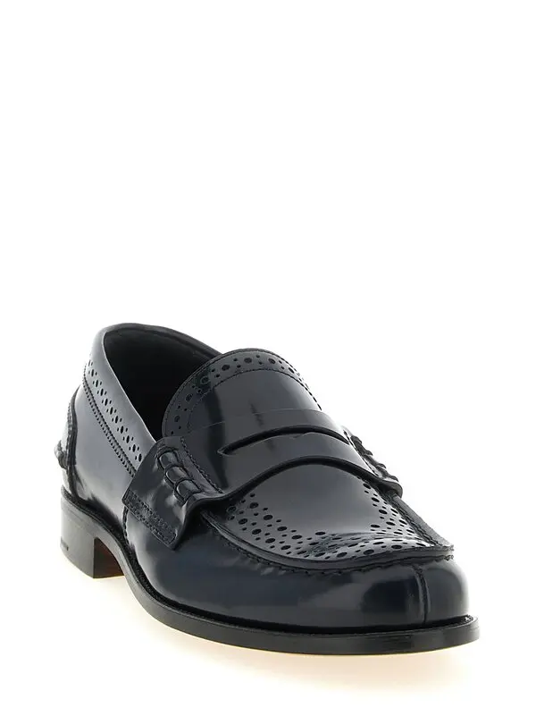 Church's Robin Leather Loafers With Brogue Detailing - Blue