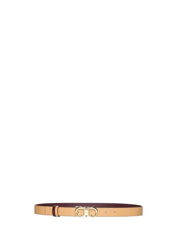 FERRAGAMO Reversible And Adjustable Gancini Belt - Multicolor