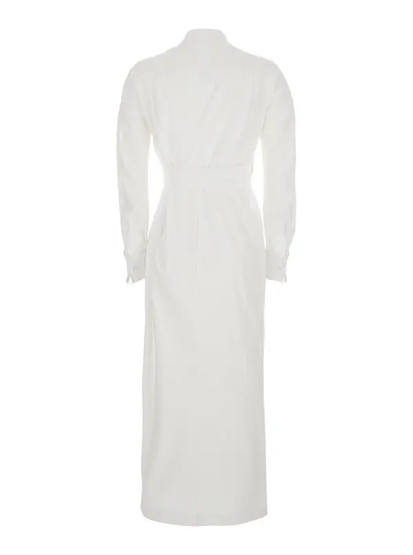 Max Mara Long Sleeve Cotton Twill Dress - Multicolor