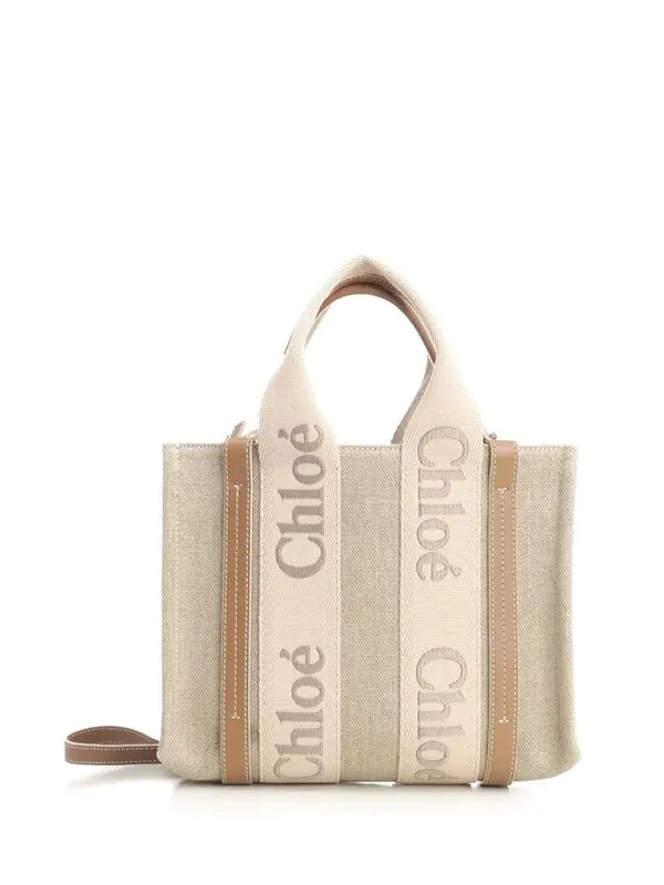 Chloé Small Woody Tote Bag - Cream