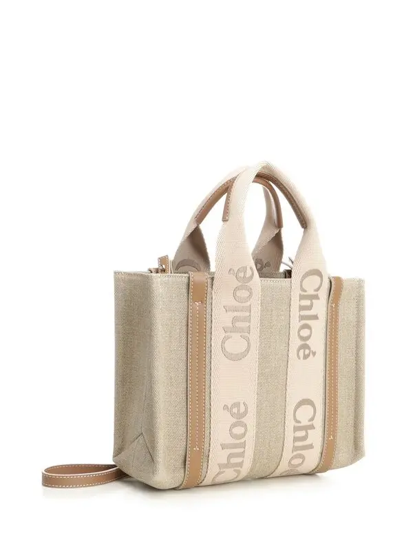 Chloé Small Woody Tote Bag - Cream