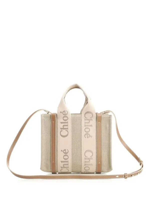 Chloé Small Woody Tote Bag - Cream