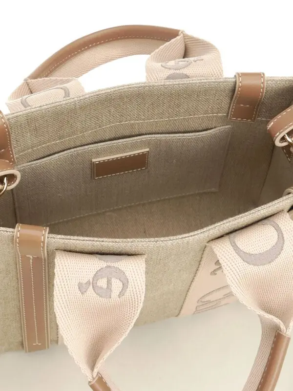 Chloé Small Woody Tote Bag - Cream