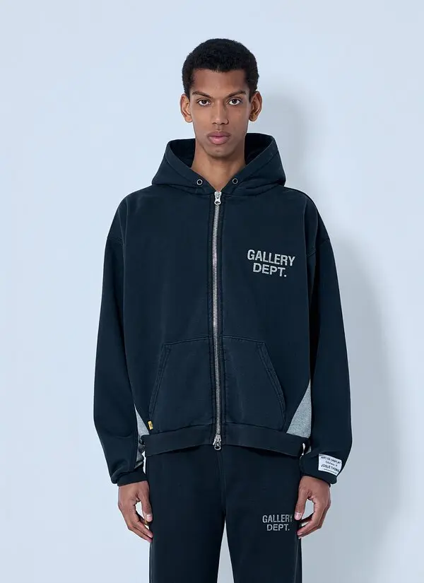 GALLERY DEPT. Zip-up Logo Hoodie - Black
