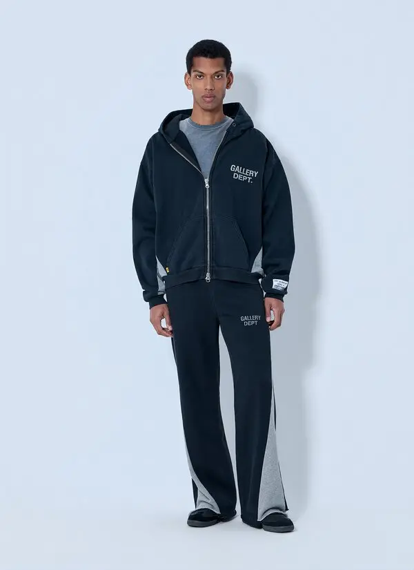 GALLERY DEPT. Zip-up Logo Hoodie - Black