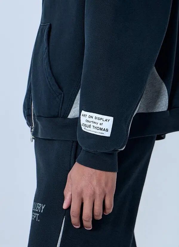 GALLERY DEPT. Zip-up Logo Hoodie - Black