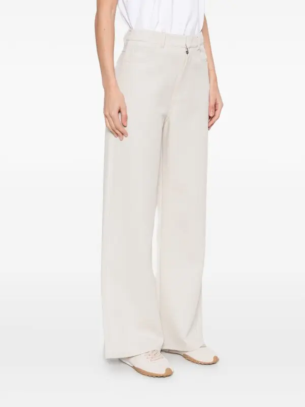 Max Mara Wide-leg Cotton Trousers - Multicolor