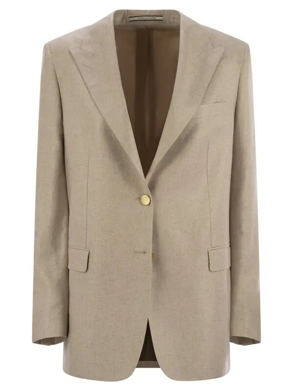 Tagliatore Two-button Silk Jacket - Cream