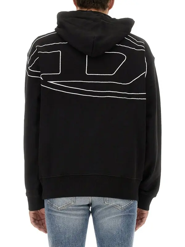 DIESEL® Sweatshirt With Logo Detail - Black