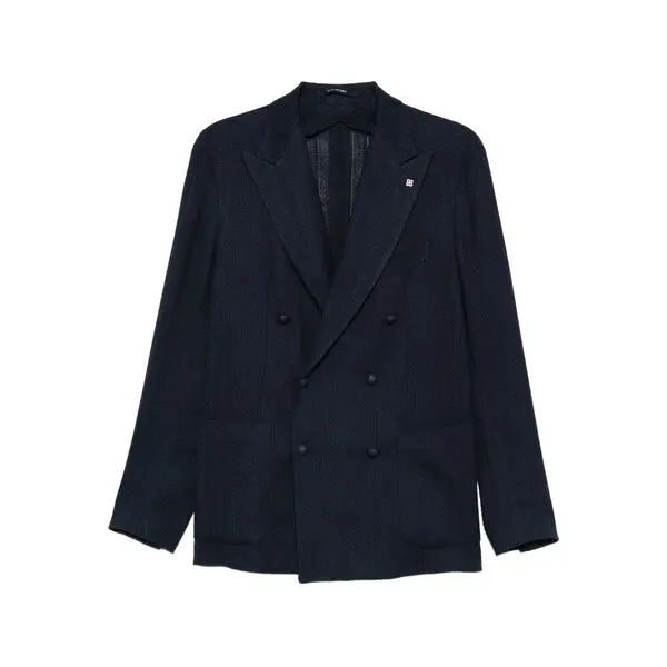 Tagliatore Double Breasted Peak Lapel Blazer