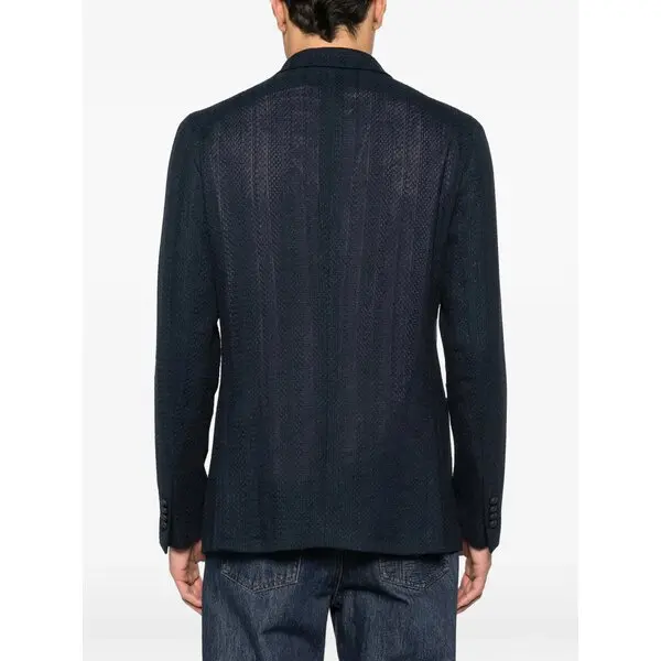 Tagliatore Double Breasted Peak Lapel Blazer