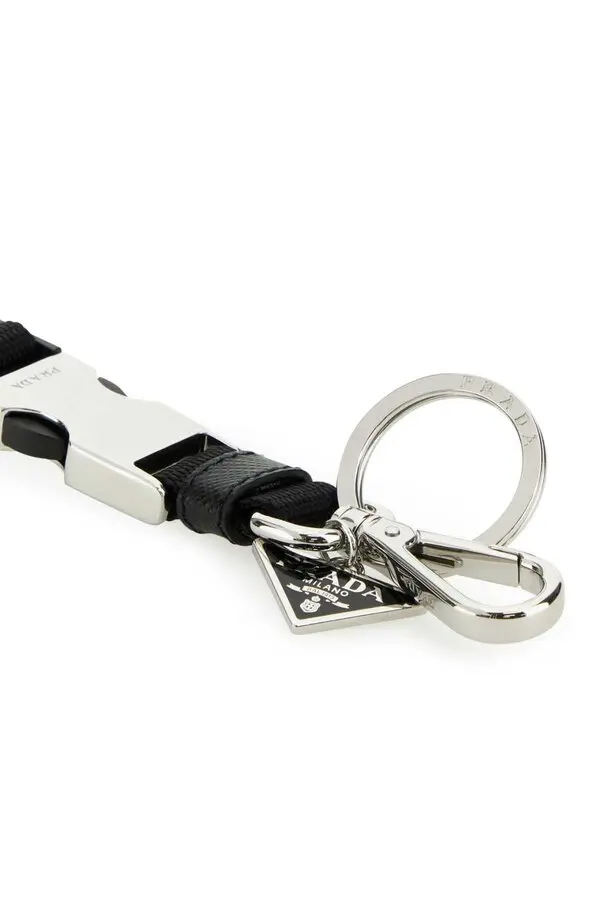 Prada Fabric Keyring - Black