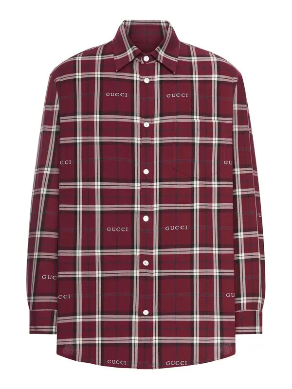 Gucci Jacquard Cotton Tartan Shirt