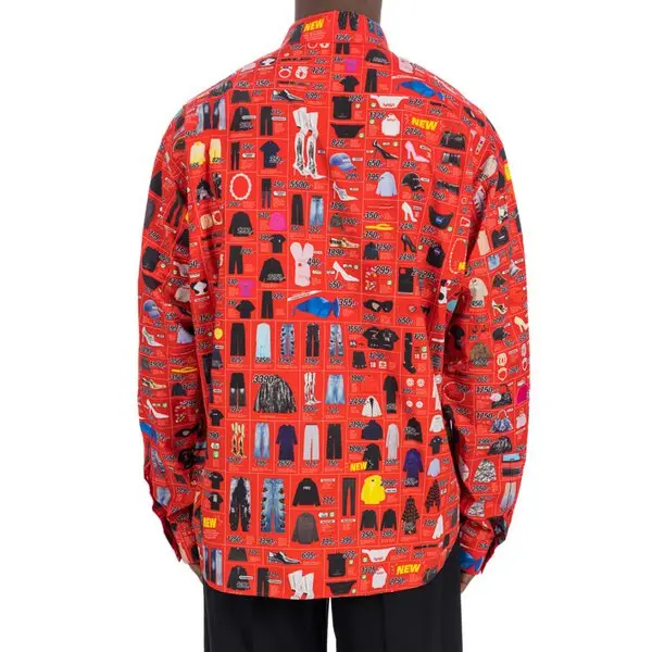 Balenciaga Printed Shirt - Red