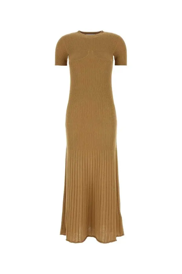 Max Mara Camel Silk Blend Europa Dress - Brown