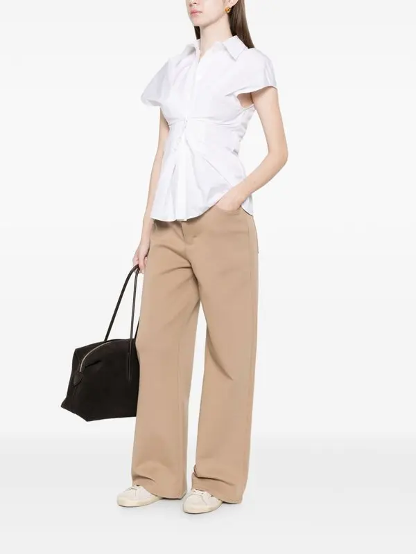Max Mara Wide-leg Cotton Trousers - Multicolor
