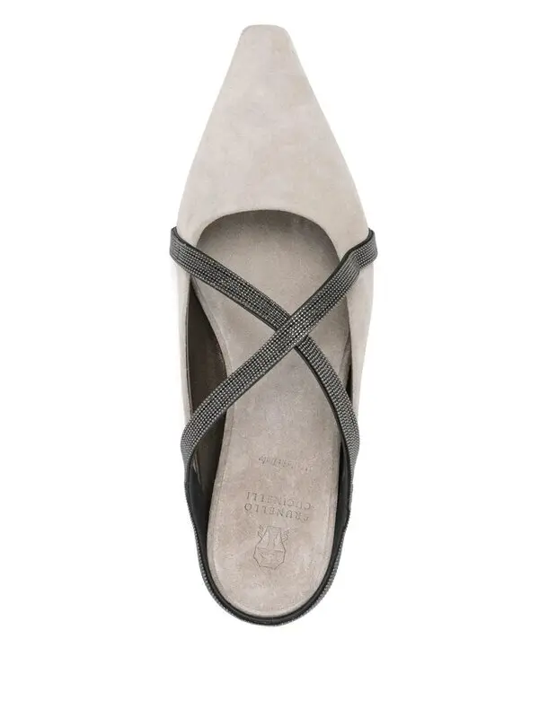 Brunello Cucinelli Flat Square Pointed Ballet Flats