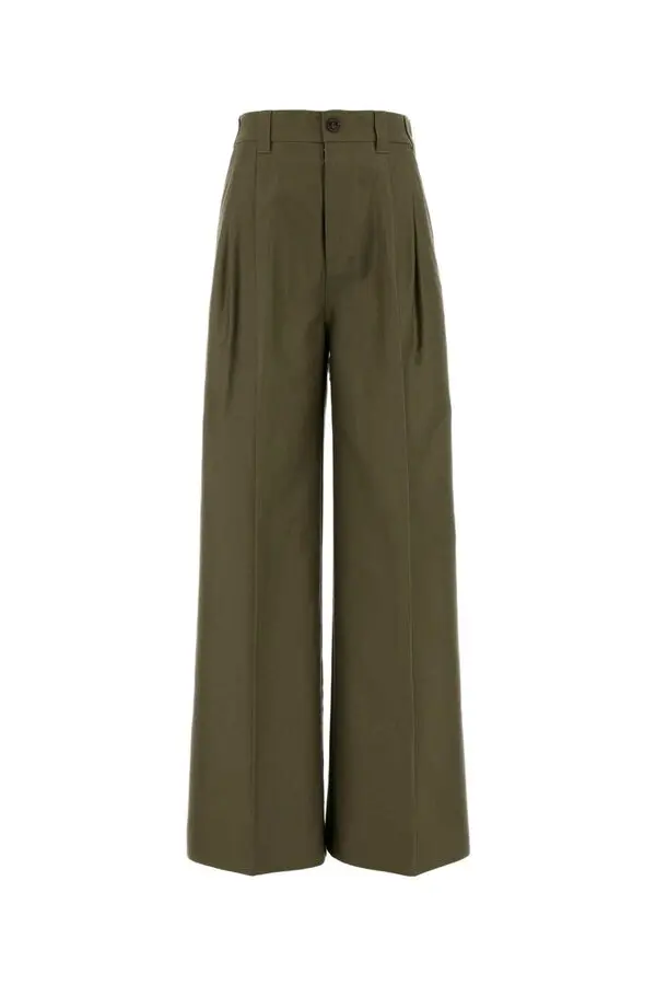 MAISON MARGIELA Cotton Wide-leg Pants - Green