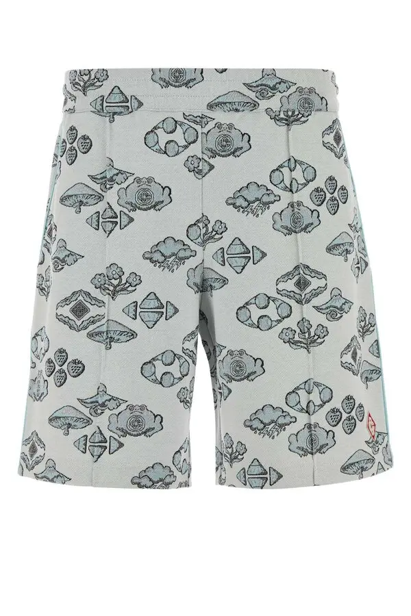 Casablanca Embroidered Stretch Jacquard Bermuda Shorts - Multicolor
