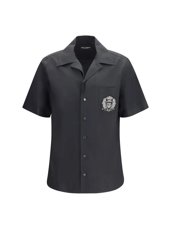 Dolce & Gabbana Hawaii Shirt In Cotton Poplin