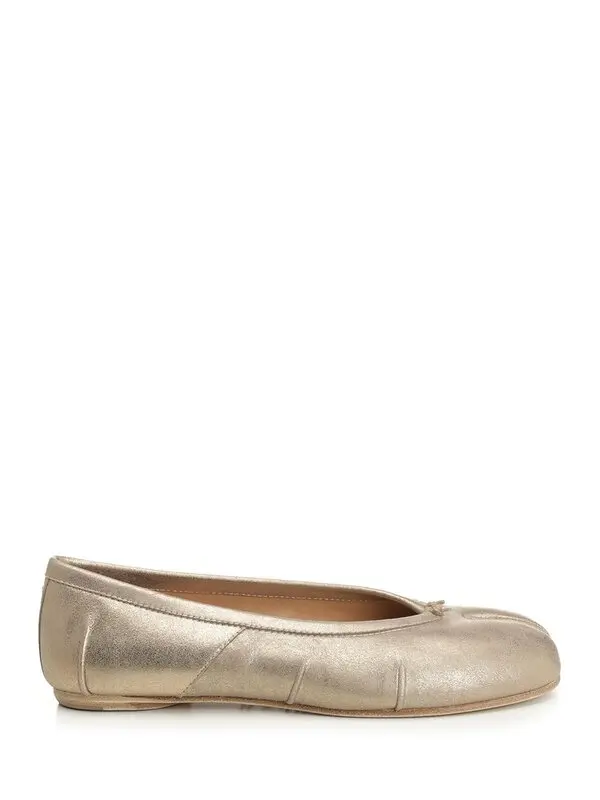 MAISON MARGIELA Metallic Leather Tabi Ballerinas - Gold