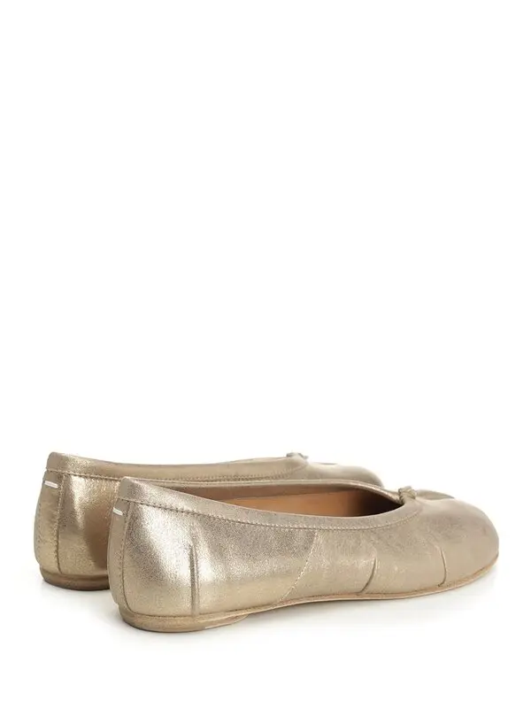 MAISON MARGIELA Metallic Leather Tabi Ballerinas - Gold