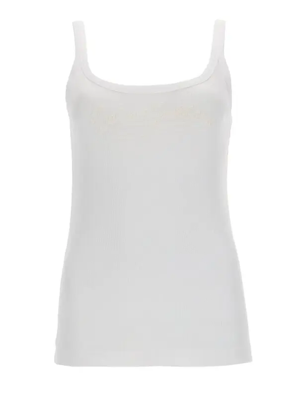 Dolce & Gabbana Tank Top With Logo - White
