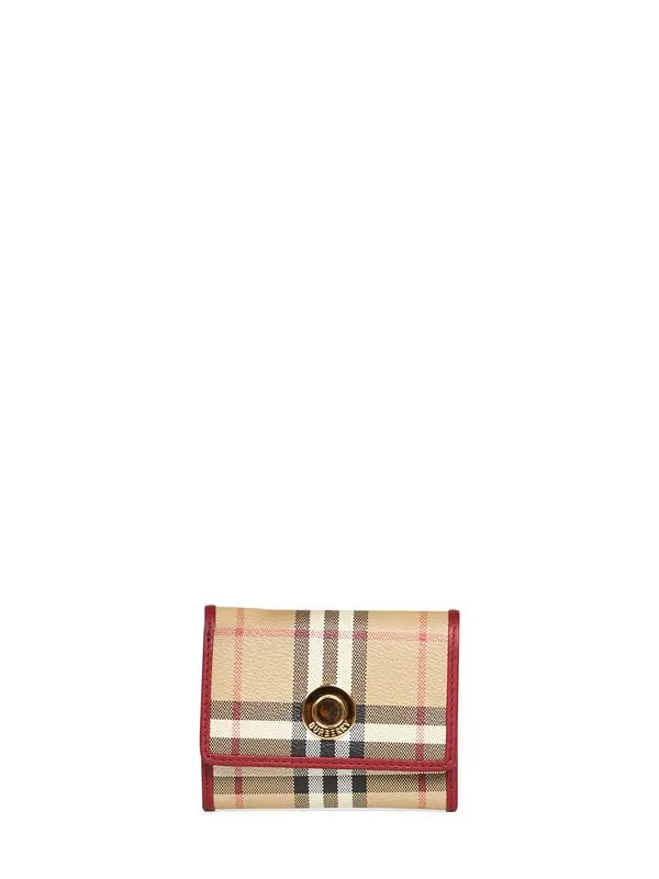 Burberry Archive Beige Small Check Folding Wallet - Multicolor