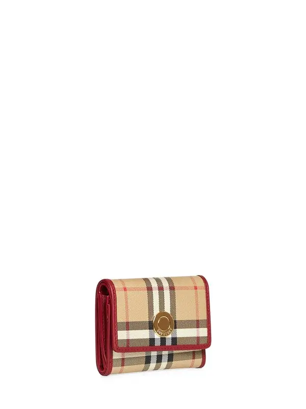 Burberry Archive Beige Small Check Folding Wallet - Multicolor