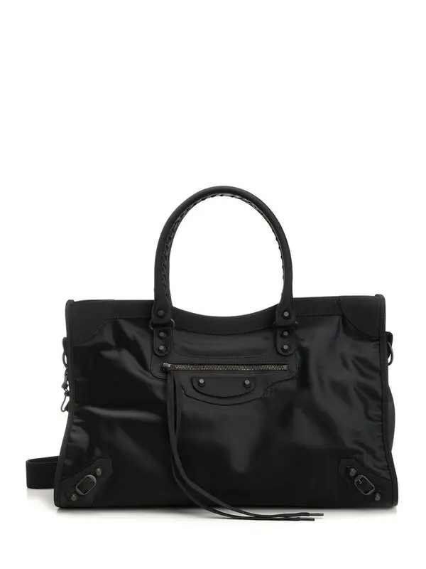 Balenciaga Le City Large Nylon Bag - Black