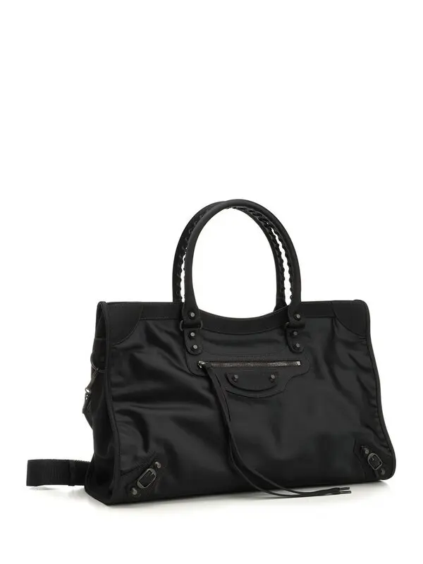 Balenciaga Le City Large Nylon Bag - Black