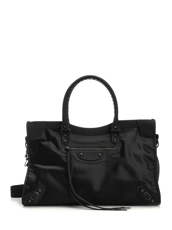 Balenciaga Le City Large Nylon Bag - Black