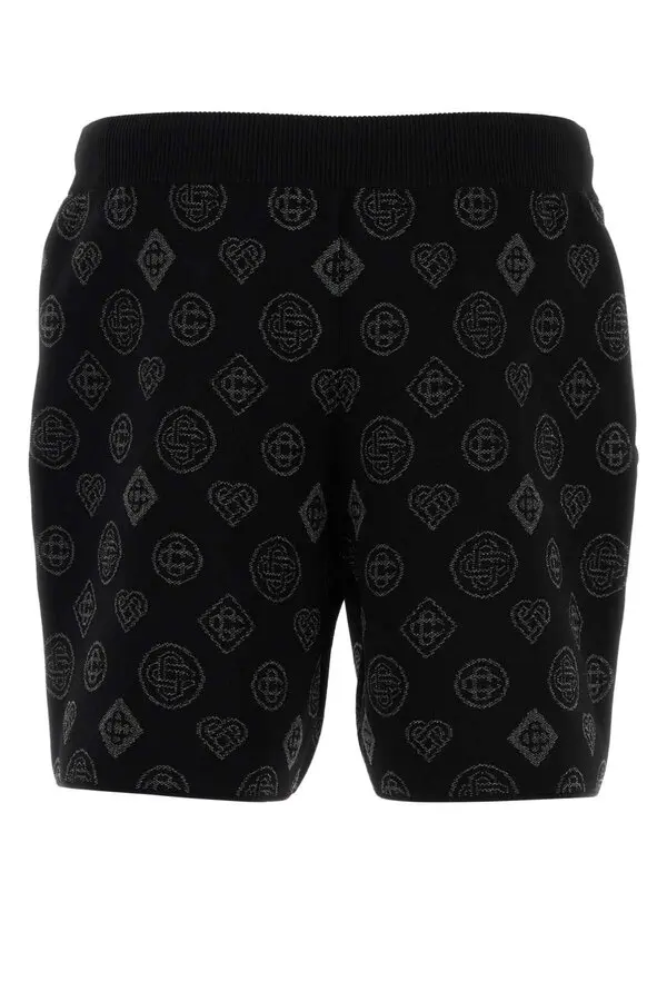 Casablanca Embroidered Stretch Jacquard Bermuda Shorts - Multicolor