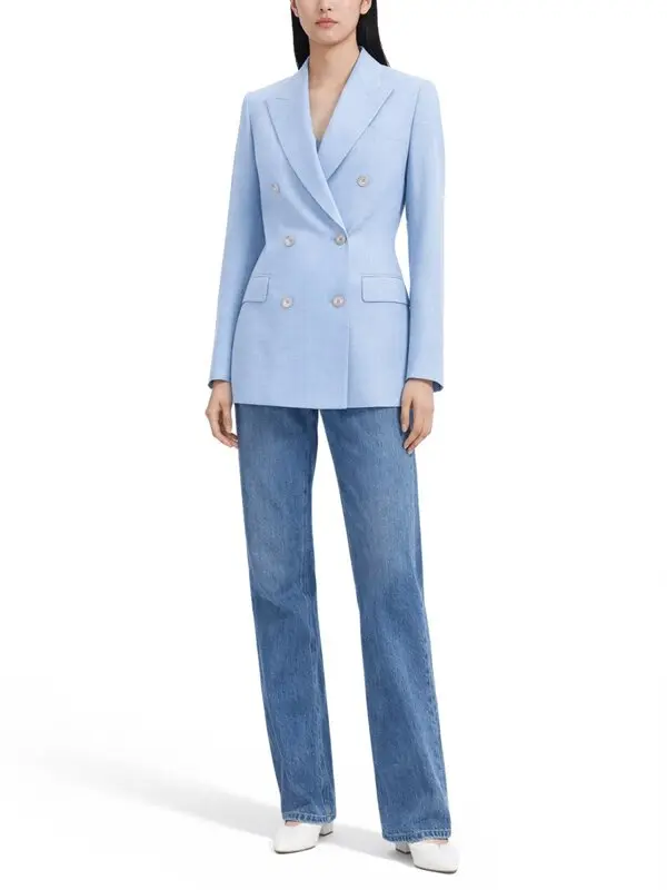 Tagliatore Double-breasted Wool And Silk Blend Jacket