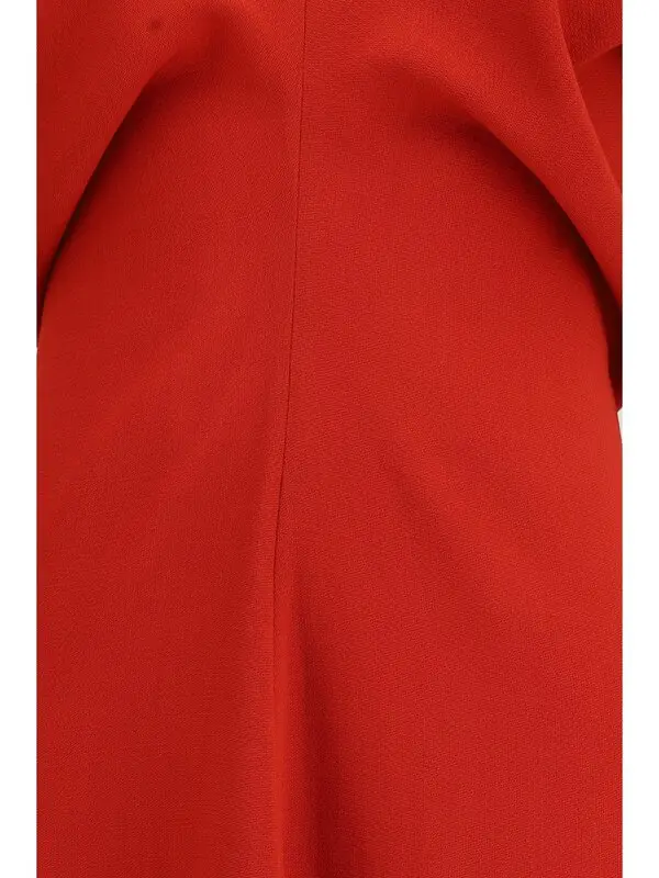 TOTEME Slouch Waist Wool Dress - Red