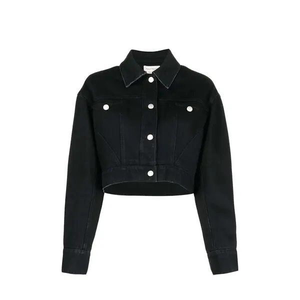 Alexander McQueen Cropped Denim Jacket