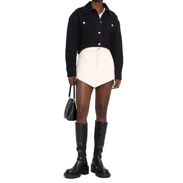Alexander McQueen Cropped Denim Jacket